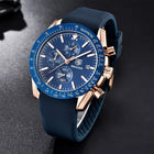 2021 Blue Men Watch Luxury Design Watches Silicone Band Male Wrist Wat ...