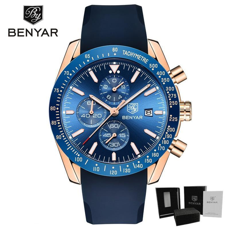 2021 Blue Men Watch Luxury Design Watches Silicone Band Male Wrist ...