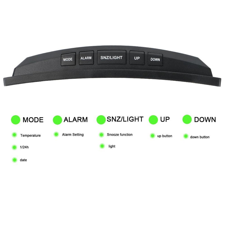 Digital Table Clock Digital Alarm Clock LED Bedside Clock Dual Alarm A ...