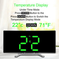 Digital Table Clock Digital Alarm Clock LED Bedside Clock Dual Alarm ...