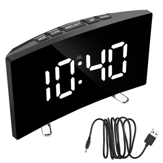 Digital Table Clock Digital Alarm Clock LED Bedside Clock Dual Alarm A ...