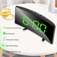Digital Table Clock Digital Alarm Clock LED Bedside Clock Dual Alarm ...