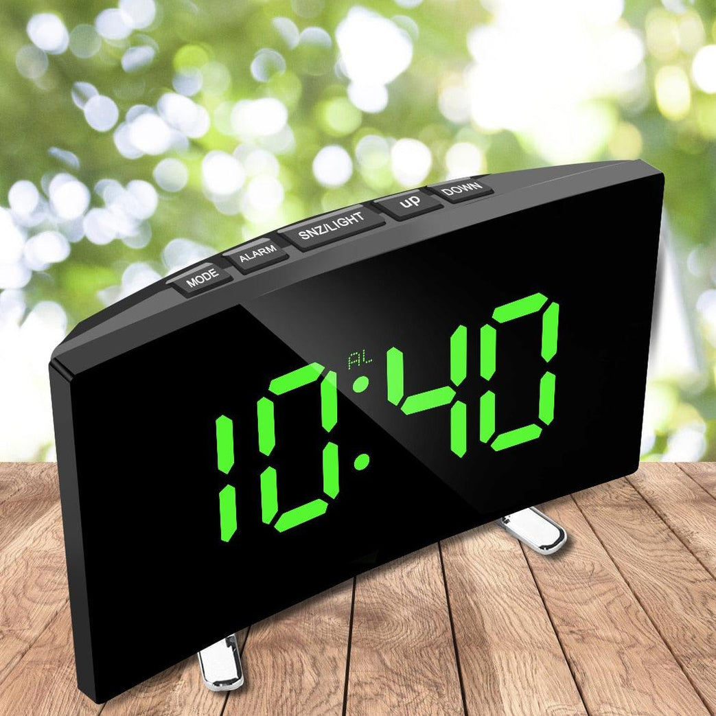Digital Table Clock Digital Alarm Clock LED Bedside Clock Dual Alarm ...
