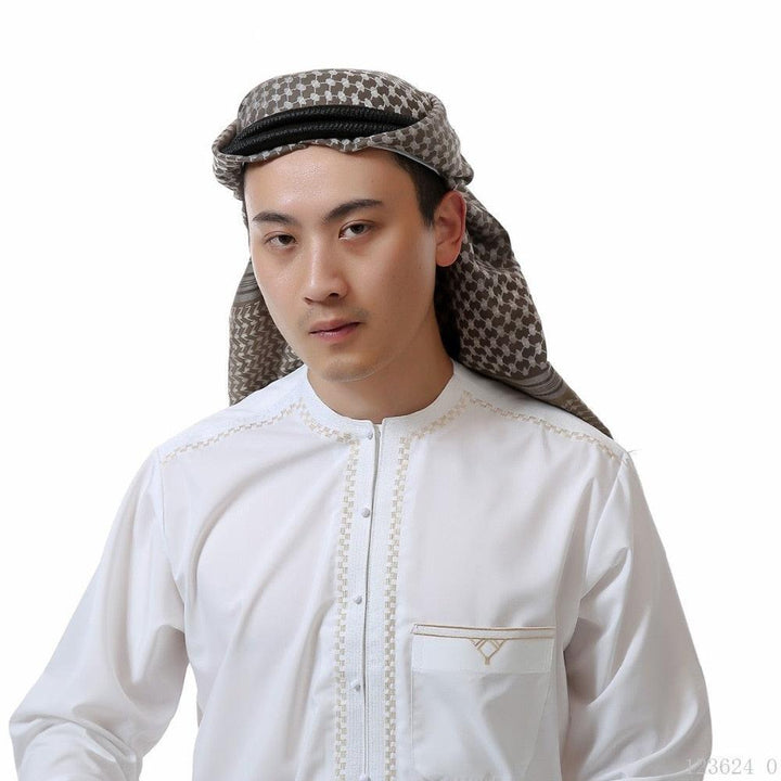 Headscarf Hijab Man Arabic Cotton Hijab Burqa Palestine Keffiyeh Scarf ...
