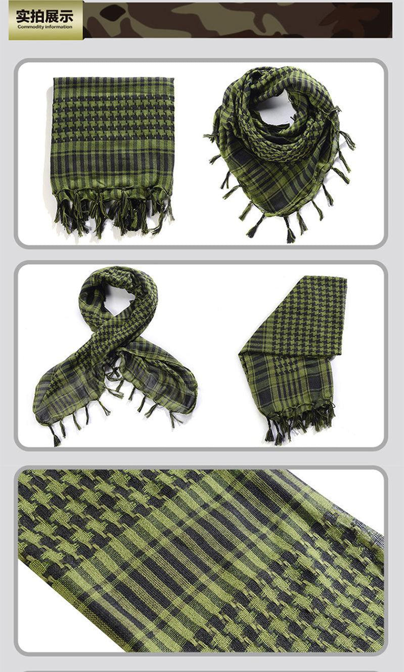 Keffiyeh Man Wrap Bandana Shemagh Military Scarf plaid Islamic Airsoft ...